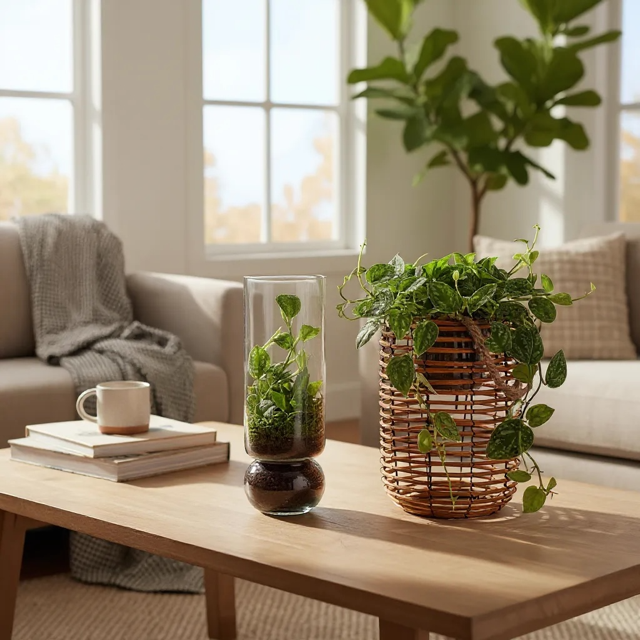 Scindapsus terrarium| Scindapsus arrangement | makkelijke kamerplant ...